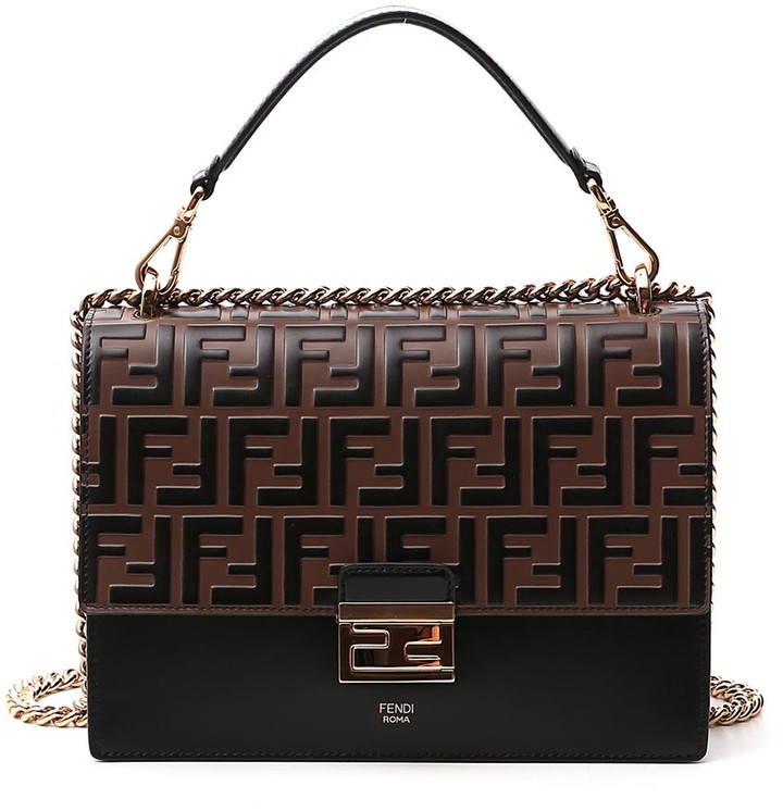 Fendi FF Logo Embossed Shoulder Bag - ShopStyle
