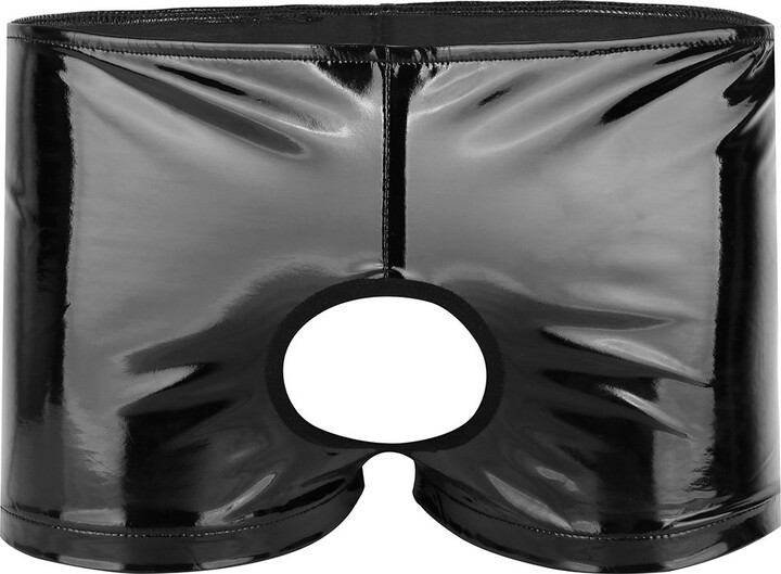 iiniim Mens Wetlook Metallic Low-Rise Boxer Shorts Shiny Boxer Briefs ...