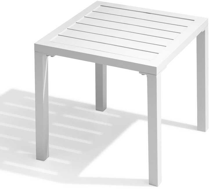 Crestlive Products Outdoor End Table Aluminum Square Patio Side Table ...