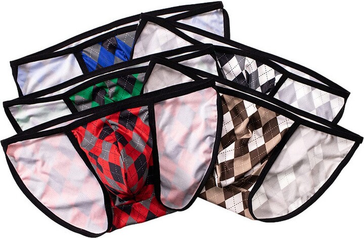 Faringoto Various Styles of Men's Sexy Checked Underwear (5 Packs ...