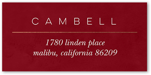 Shutterfly Address Labels: Simple and Elegant, Set of 24, Red, Matte - ShopStyle
