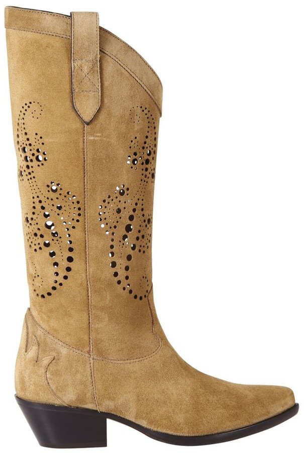 Etro Perforated Detail Cowboy Boots - ShopStyle
