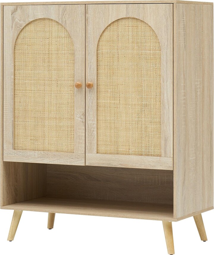 GAOMON Natural Rattan Shoe Cabinet with Opening Shelf - ShopStyle