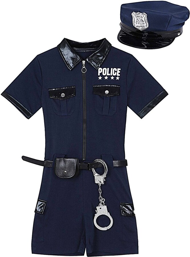 Manyakai Women Police Officer Cop Outfit Policewoman Cosplay Costume ...
