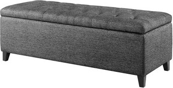 Hokku Designs Tufted Top Storage Bench, Armless/Backless Storage Bench ...