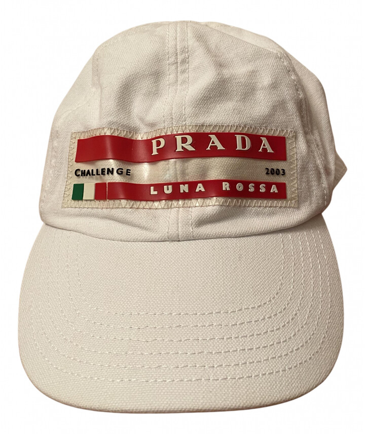 Prada white Cotton Hats - ShopStyle