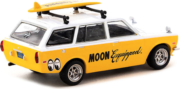 Datsun Bluebird 510 Wagon Yellow and White "MOON Equipped" with Roof ...