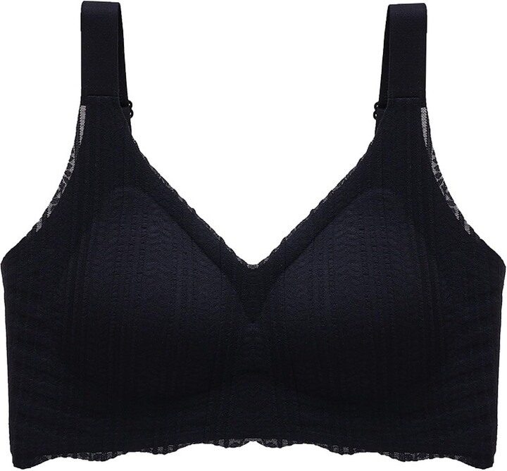 Necalisi Push up Bra Black Women's Sports Bra High Impact Wireless ...