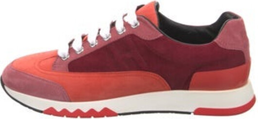 Hermes H Logo Suede Sneakers - ShopStyle