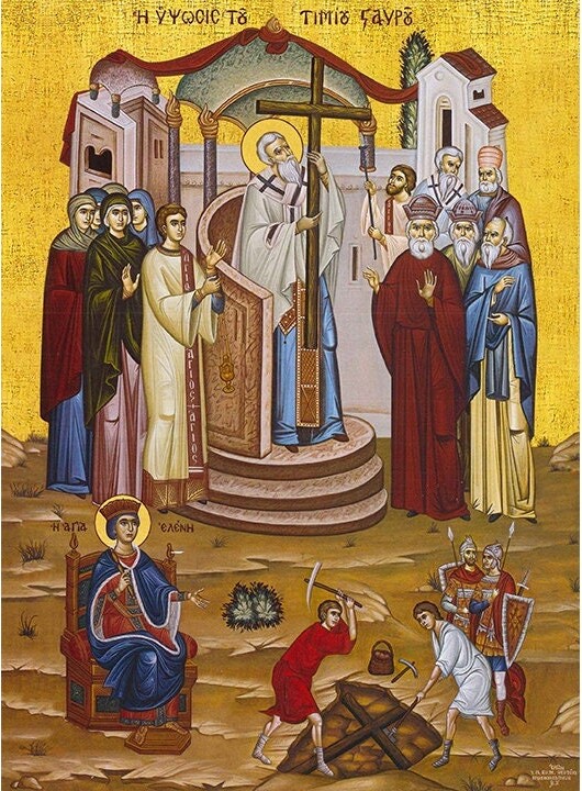 Etsy The Elevation Of The Holy Cross Greek Orthodox Icon, Exaltation ...
