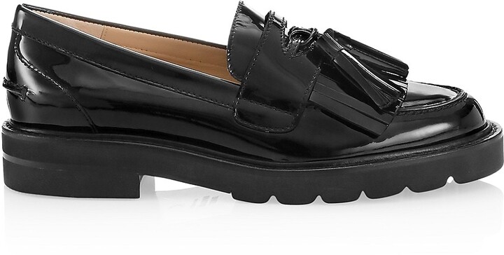Stuart Weitzman Mila Lift Patent Leather Loafers - ShopStyle