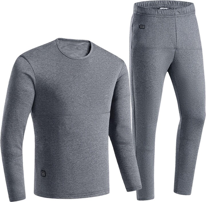 Dinnesis Men's Heated Underwear Men's USB Heated Underwear Sets For ...