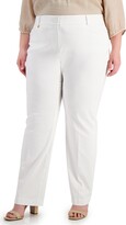 JM Collection Plus & Petite Plus Size Tummy Control Curvy-Fit Pants ...
