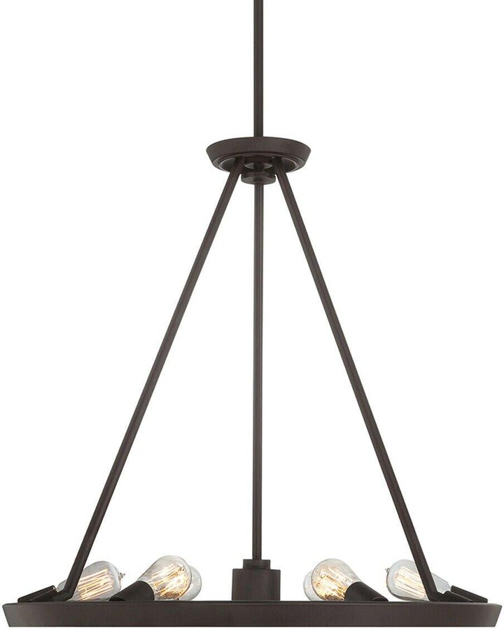 Loops 6 Bulb Chandelier Hanging Pendant LIght Western Bronze LED GU10 ...