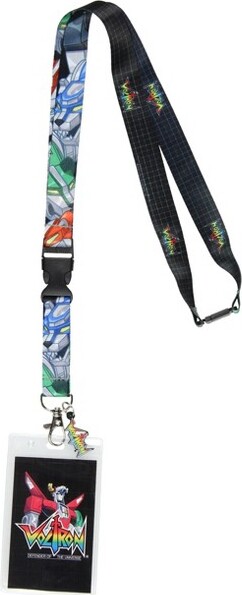 Voltron Defender Of The Universe ID Lanyard Badge Holder Voltron Rubber ...