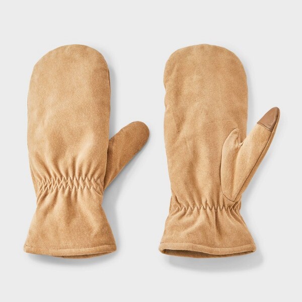 Men's Lined Suede Leather Mittens - Goodfellow & Co™ Tan - ShopStyle ...