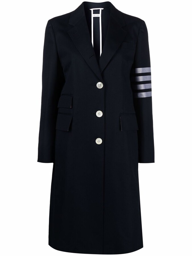Thom Browne signature 4-Bar stripe coat - ShopStyle