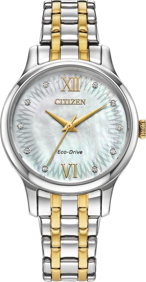 Citizen Eco-Drive Women's Classic Two-Tone Stainless Steel Bracelet Watch 31mm - ShopStyle