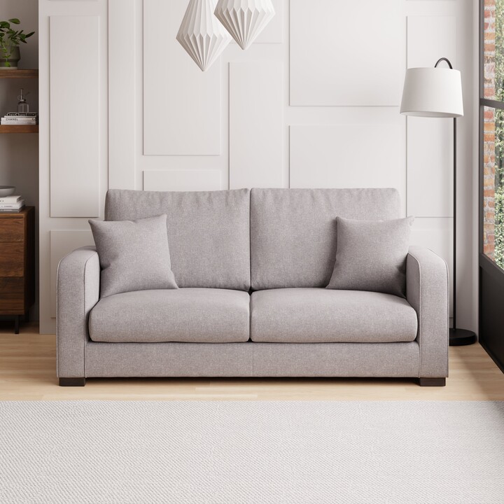 Dunelm Carson Deep Sit Soft Texture 3 Seater Sofa Carson Grey - ShopStyle