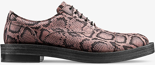 Martine Rose X Clarks Womens Rose Textile Snake-print Leather Oxford ...
