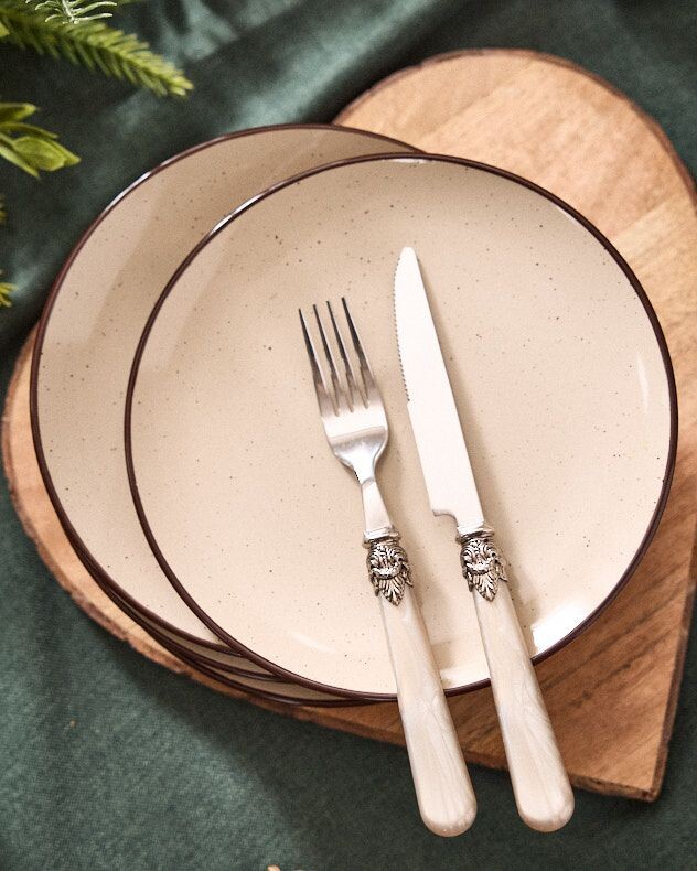 Dibor Set of 4 Cream Dinner Side Plates Dia 20cm - ShopStyle