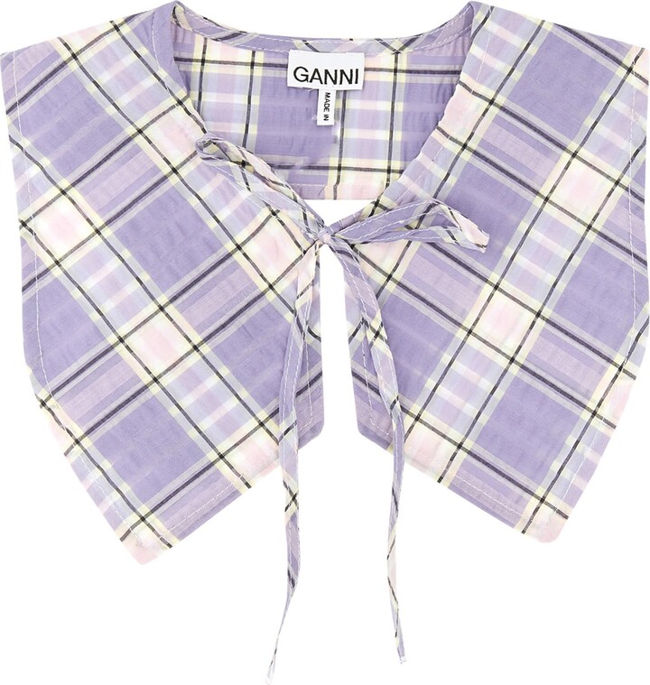 Ganni Checkered Print Collar - ShopStyle Scarves & Wraps