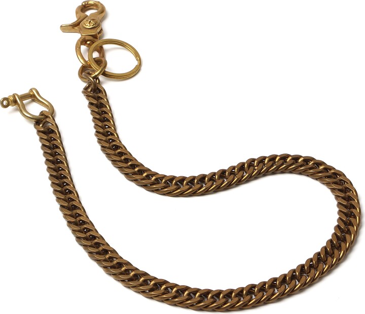 Ruth&Boaz Solid Brass Half Round Chain Biker Trucker Keychain Key Jean ...