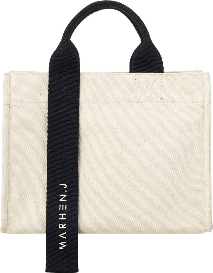 MARHEN.J - Canvas Tote Bag - Rico Mini - Ivory - ShopStyle
