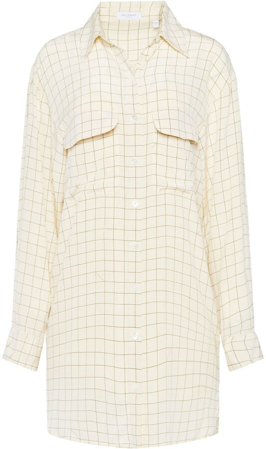 Equipment Check-Print Silk Shirt Dress - ShopStyle