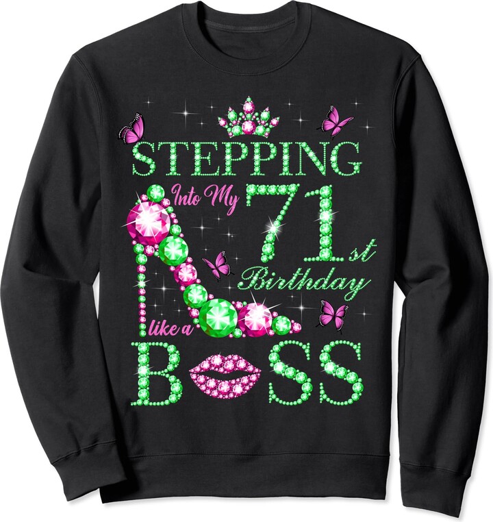 Stepping Into My Birthday Like A Boss Pink & Green Stepping Into My ...