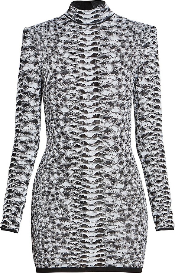Balmain Python Print Body-Con Minidress - ShopStyle