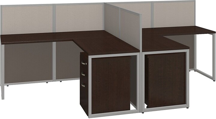 cubicles.com L-Shaped Cubicle Desks with Storage 60x60 - ShopStyle