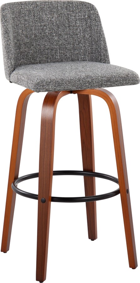 Carson Carrington Vallberga 30" Fixed-Height Bar Stool with Walnut Wood ...