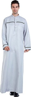 Mymyguoe Islamic Prayer Clothes for Men Muslim Dresses Long Sleeves ...