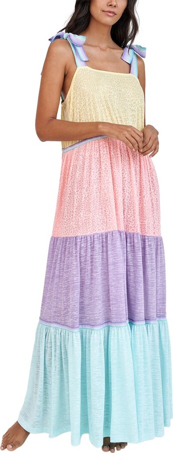Pitusa Rainbow Bowtie Strapless Maxi Dress - ShopStyle Swimsuit Coverups