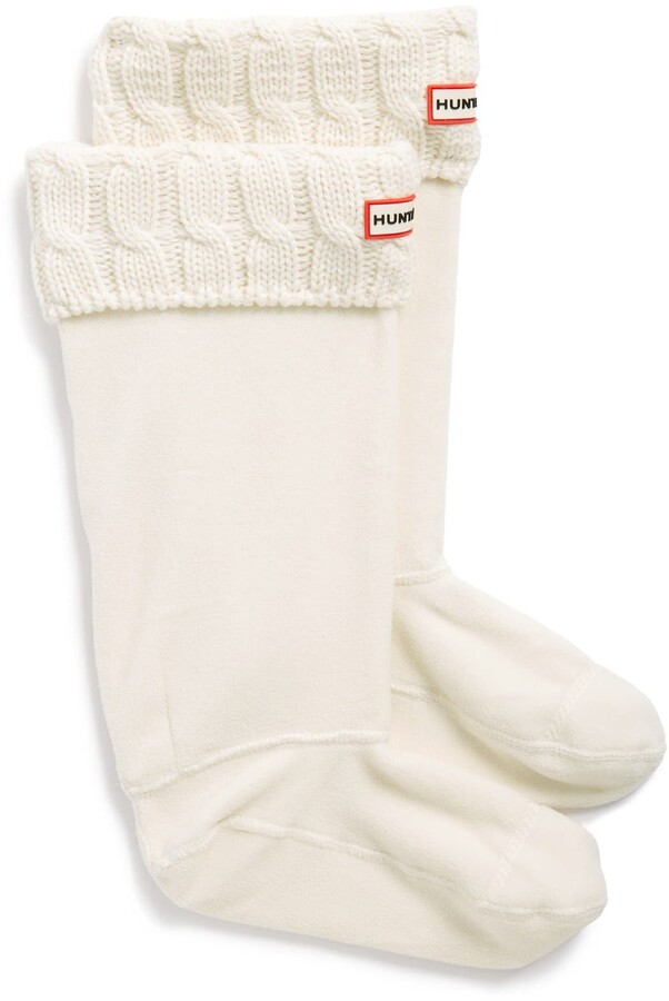 Hunter Original Tall Cable Knit Cuff Welly Boot Socks - ShopStyle Shoe ...