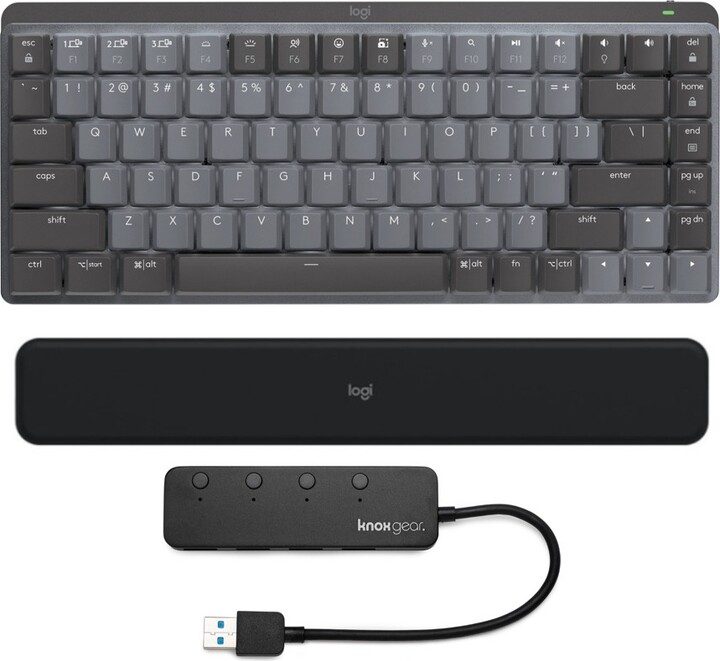 Logitech MX Mechanical Mini Keyboard (Tactile/Graphite) w/Palm Rest and ...