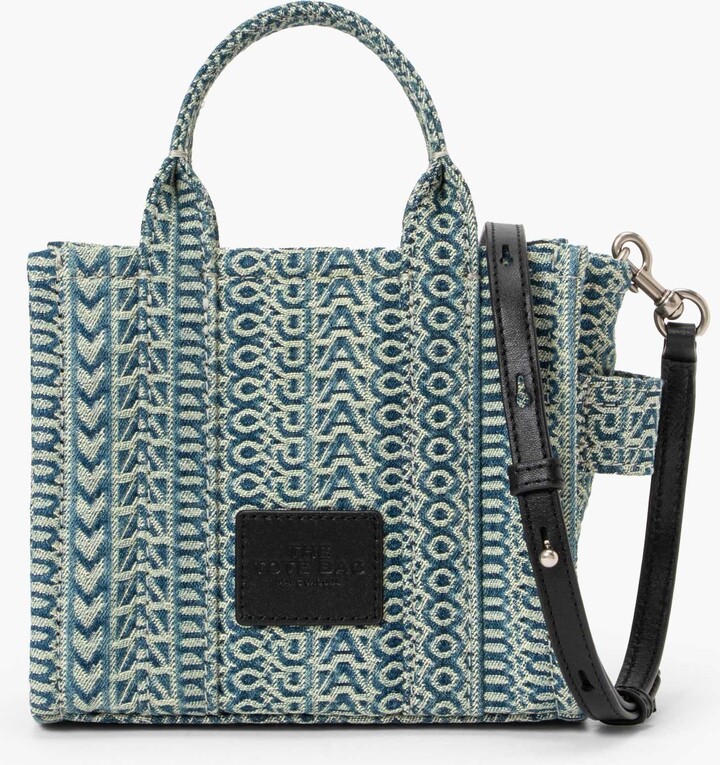 Marc Jacobs The Washed Monogram Denim Mini Tote Bag - Sun Faded Denim ...