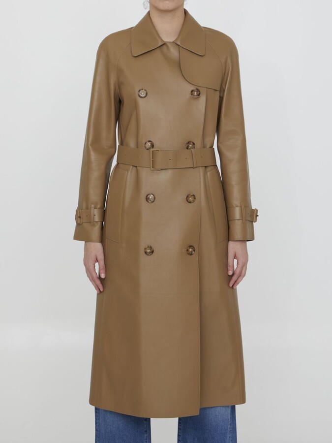 Burberry Leather Waterloo trench coat - ShopStyle