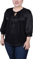 NY Collection Plus Size Satin Blouse - ShopStyle