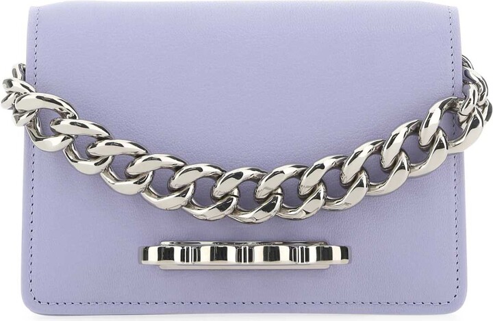 Alexander McQueen Lilac Leather Mini The Four Ring Handbag - ShopStyle