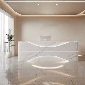 NBNKK Reception desk No-Assembly Computer Desk, Reception Desk ...