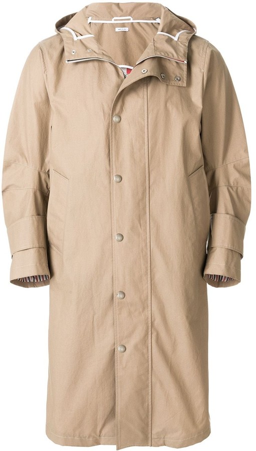 Thom Browne Articulated Center-Back Stripe Reflective Tech Bal Collar ...