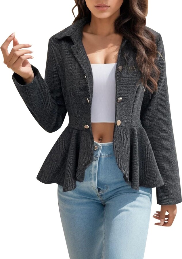 MODSGUE Women's Elegant Casual Jacket - ShopStyle Tops