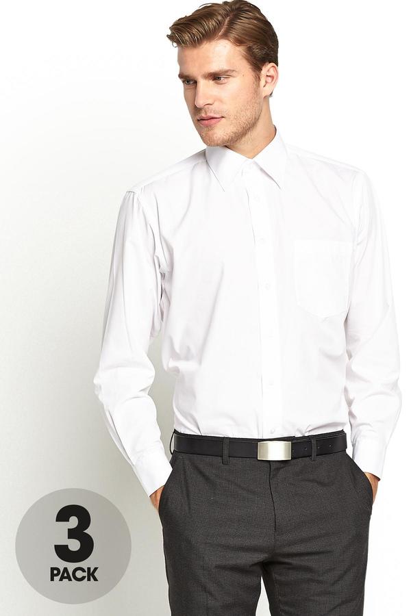 Taylor & Reece Mens Regular Fit Shirts (3 Pack) - White - ShopStyle