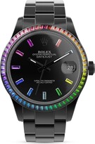 PRIVATE LABEL LONDON Rolex Datejust Heat Treated Rainbow Sapphire Bezel ...