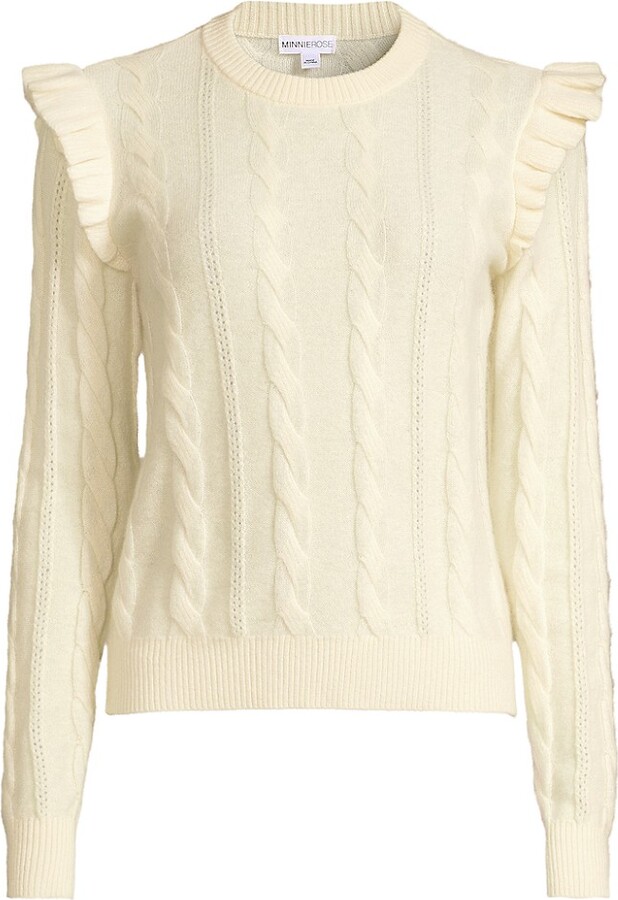 Minnie Rose Cashmere Cable-Knit Sweater - ShopStyle
