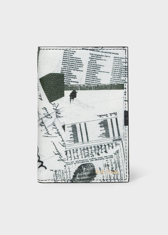 White 'Show Collage' Leather Credit Card Wallet - ShopStyle