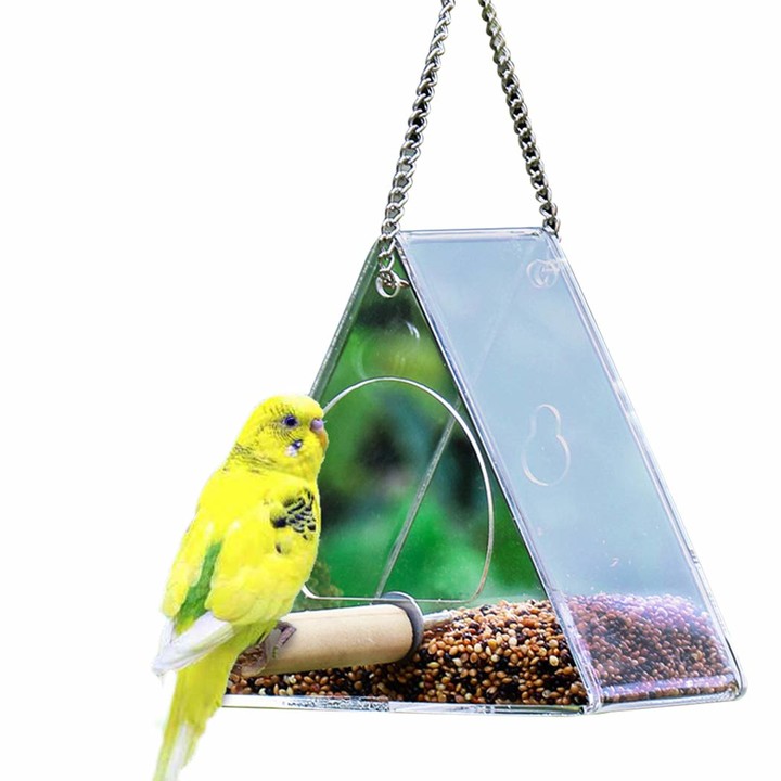 ZOYLINK Bird Feeding Box Acrylic Refillable Small Transparent Versatile ...