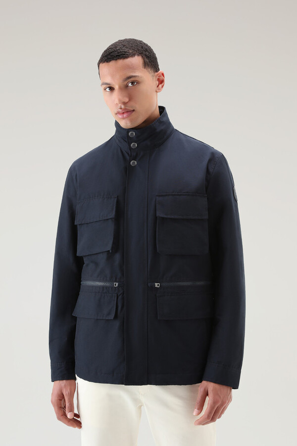 Woolrich Cruiser Field Jacket in Light Eco Ramar with Foldable Hood ...